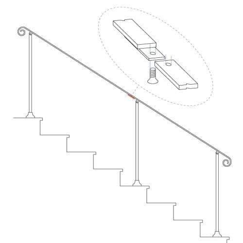 Steel Handrail for Stairs | Easy Installation | EZ Rail