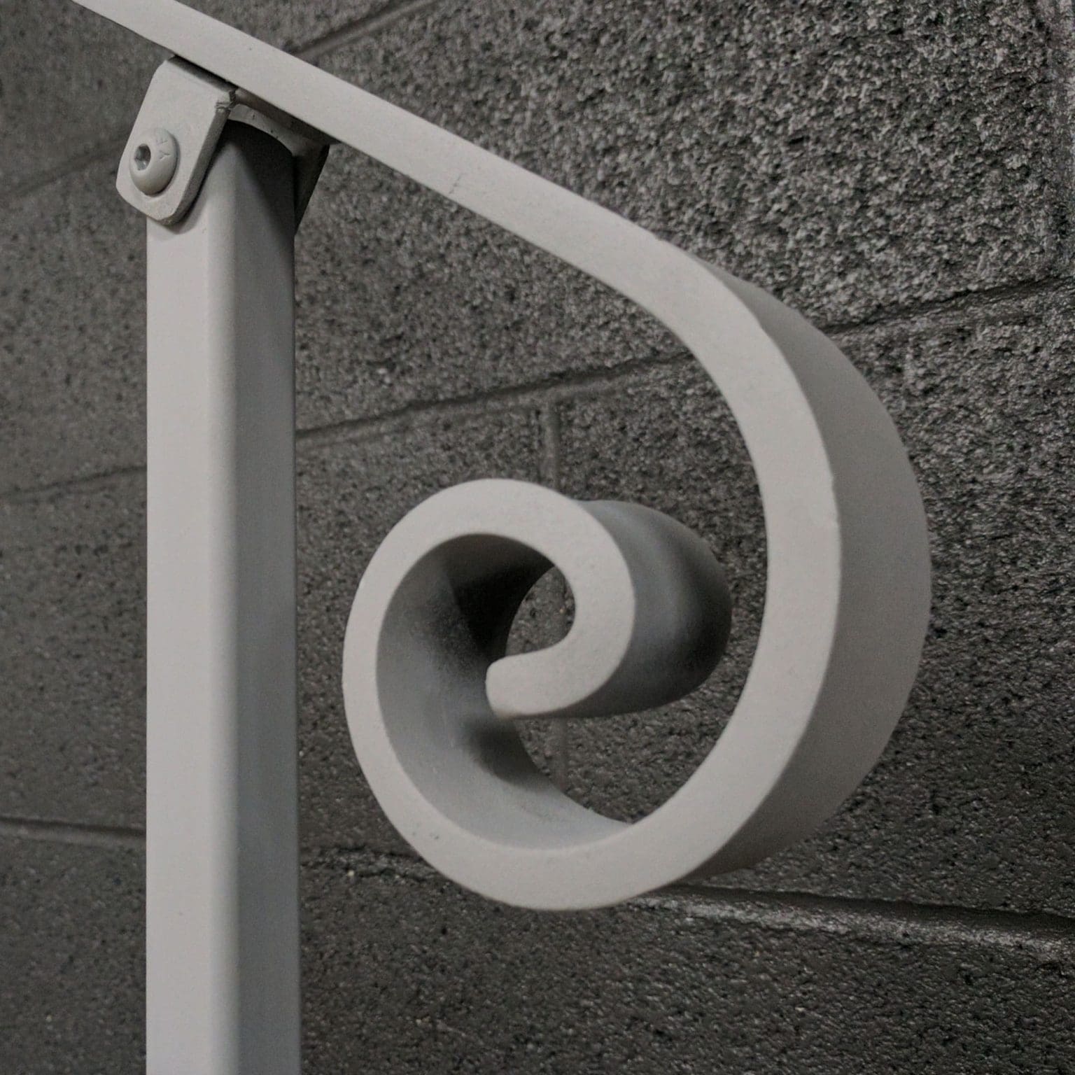 6 to 10 foot In-Ground Steel Handrail for Stairs | EZ Rails