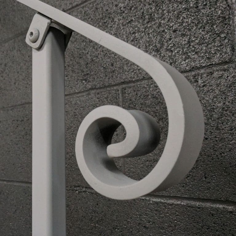 6 to 10 foot In-Ground Steel Handrail for Stairs | EZ Rails
