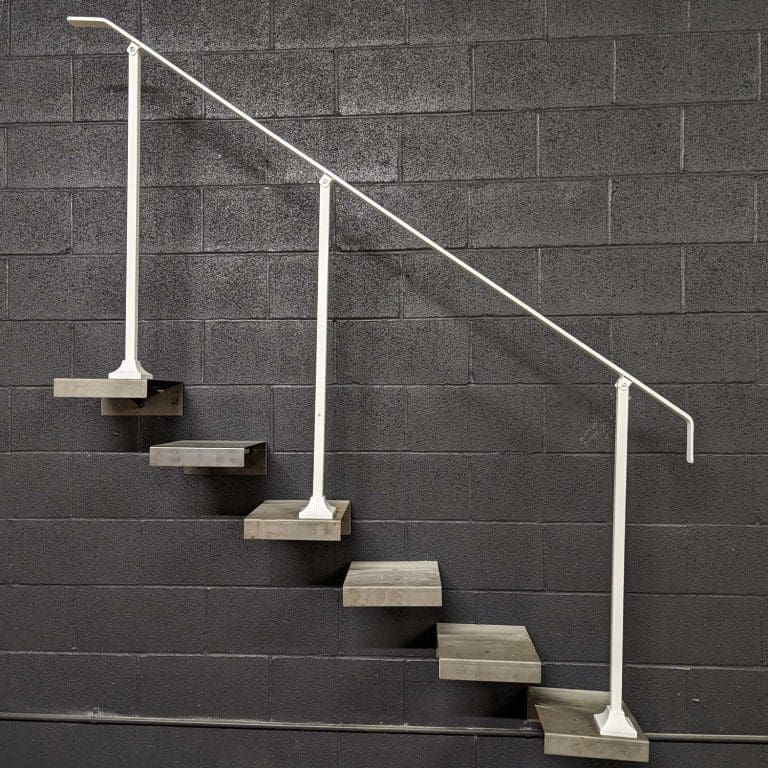 6 to 10 Foot Modern Steel Handrail for Stairs | EZ Rails