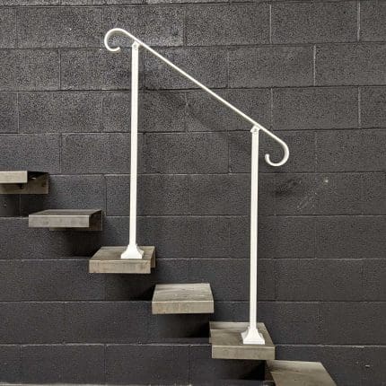 Steel Handrail With Base Plate for Outdoors | EZ Rail