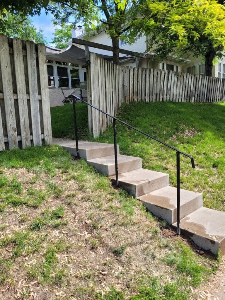6 to 10 Foot Modern Steel Handrail for Stairs | EZ Rails