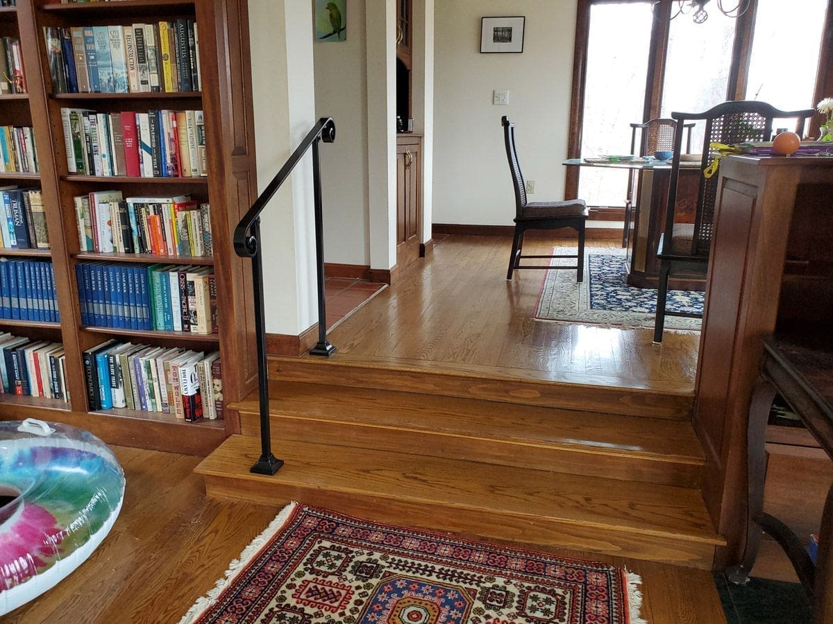 2 to 6 Foot Handrails for Stairs With Base Plates