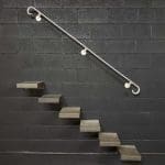 Steel Single-Post Handrail for Stairs for 1 to 2 Steps