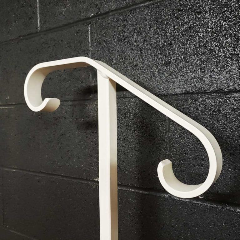 Steel Single-Post Handrail for Stairs for 1 to 2 Steps