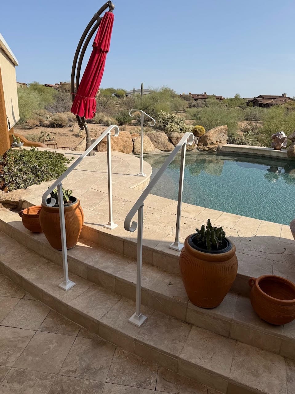 EZ Rails - Gallery of EZ Rail Handrails Mounted on Stairs