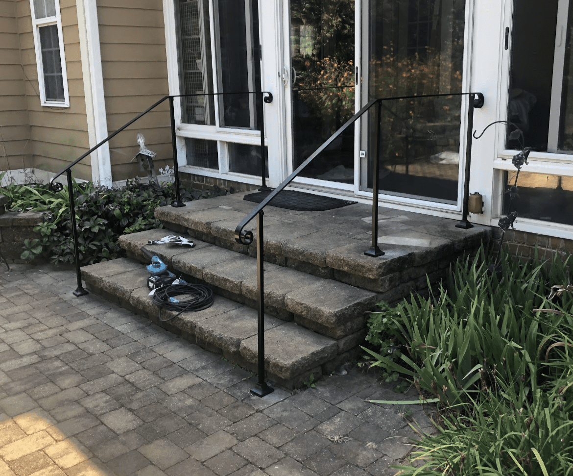 EZ Rails - Gallery of EZ Rail Handrails Mounted on Stairs